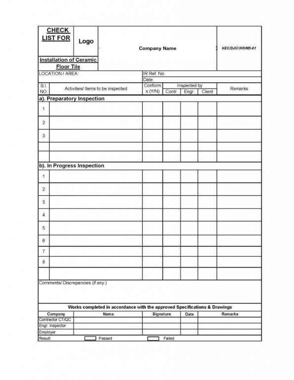 Understanding About Inspection and Test Plan (ITP) | Quality Assurance ...