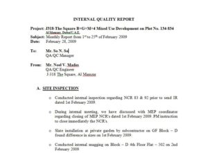 The Quality Assurance And Quality Control Reports